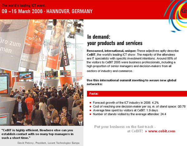 '일과 삶을 위한 디지털 솔루션’, CeBIT2006