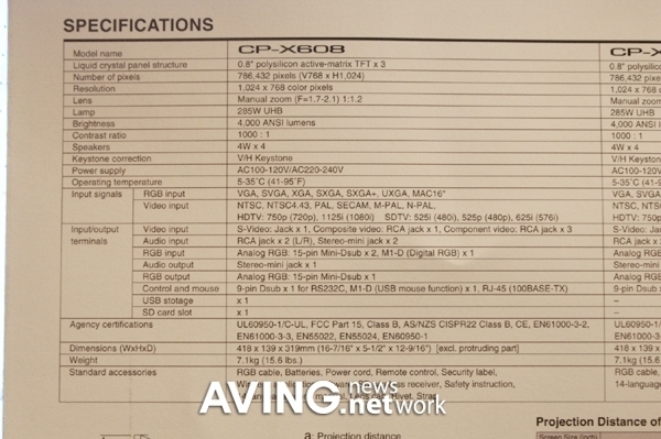 히타치, 사운드 성능을 강화한 업무용 프로젝터 'CP-X608'