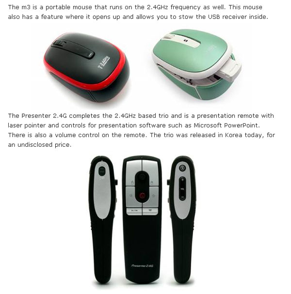 [해외보도] 수신거리를 개선한 무선 키보드, 마우스, 프리젠터 3종 출시!