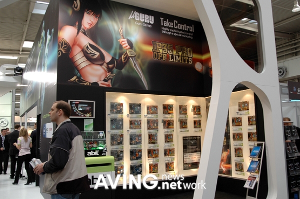 세빗(CeBIT) 2008에 참가한 abit 부스 전경