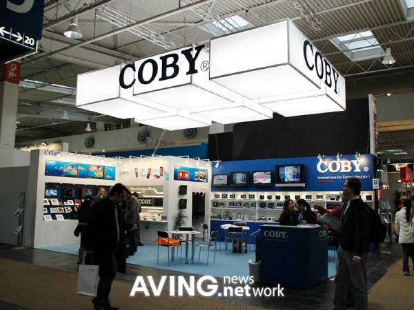 '세빗(CeBIT) 2008'에 참가한 coby 부스전경!