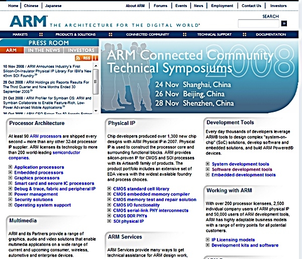 ARM, Connected Community 기술 심포지엄 2008 개최