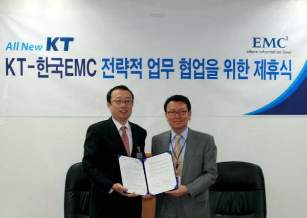 한국EMC-KT, 정보 인프라스트럭처 솔루션시장 관련 MOU 체결