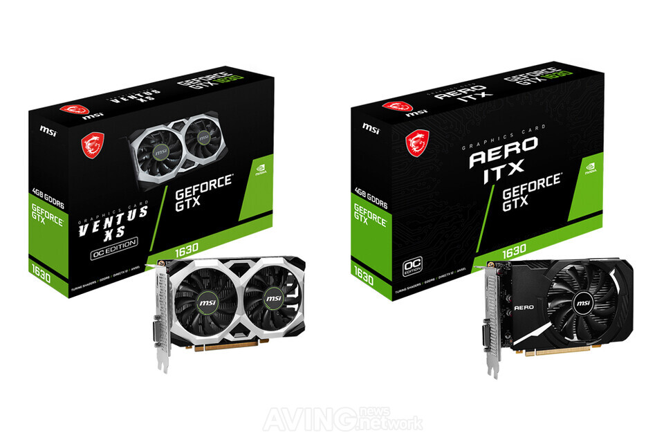 MSI, 지포스 GTX 1630 GPU 시리즈 2종 출시