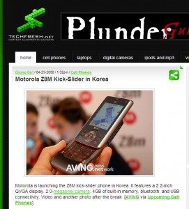 [해외보도] 모토로라, 국내 첫 3G폰 'Z8m' 공개